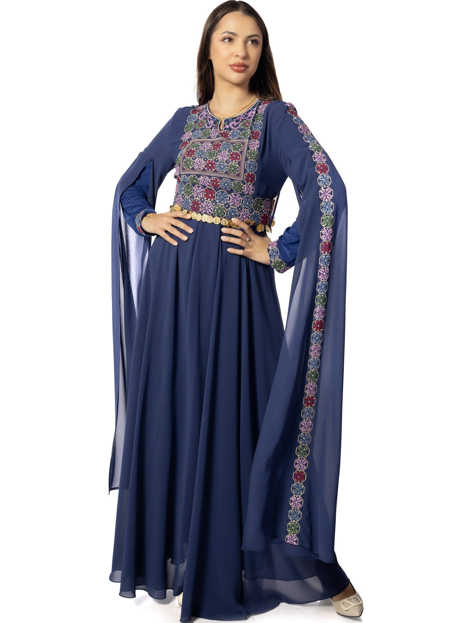 Flower Of Ramallah - High Quality Embroidered Palestinian style Thobe ...