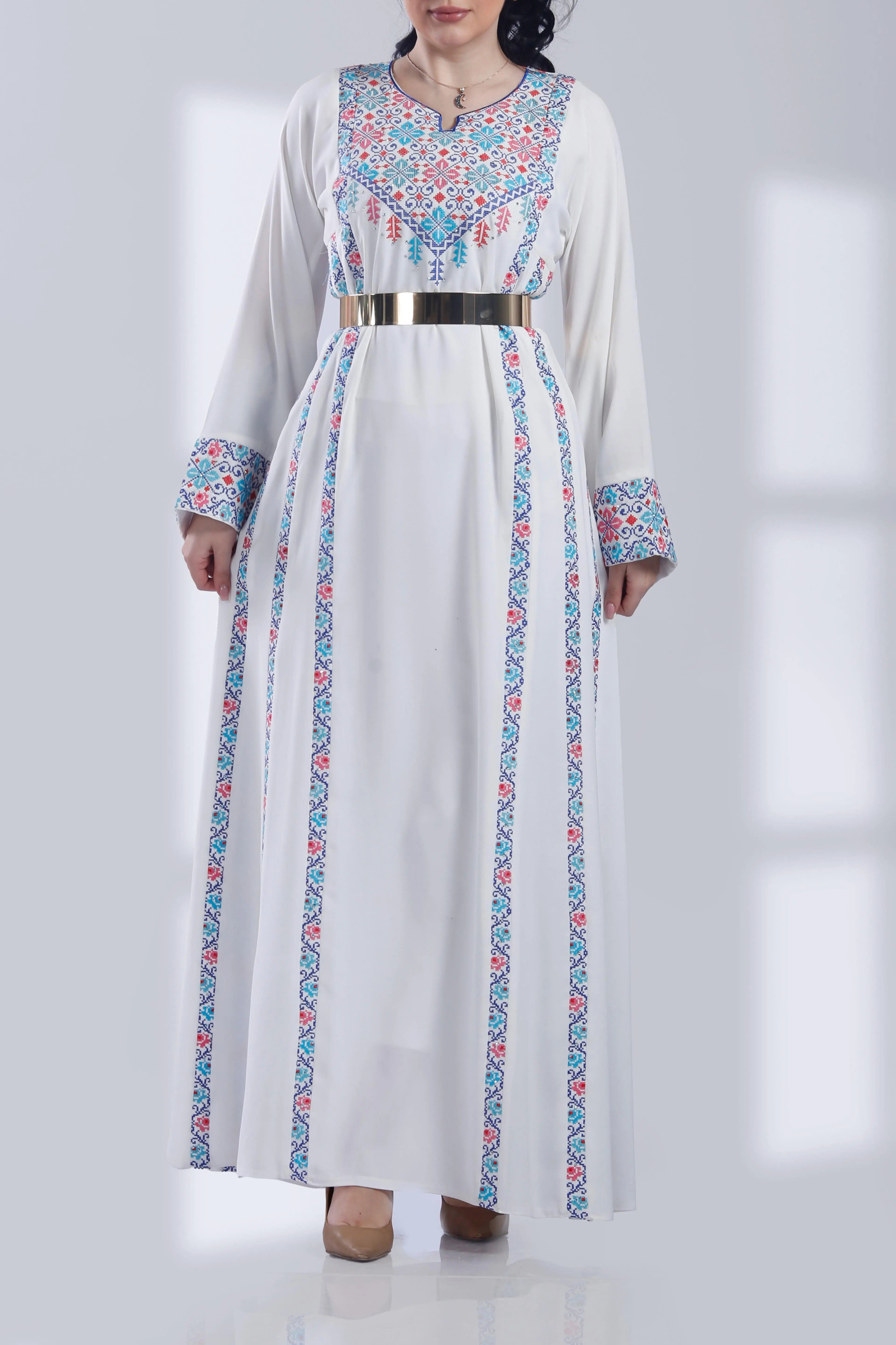 Thobe of Peace - Palestinian embroidered Thobe – JPK Traditions