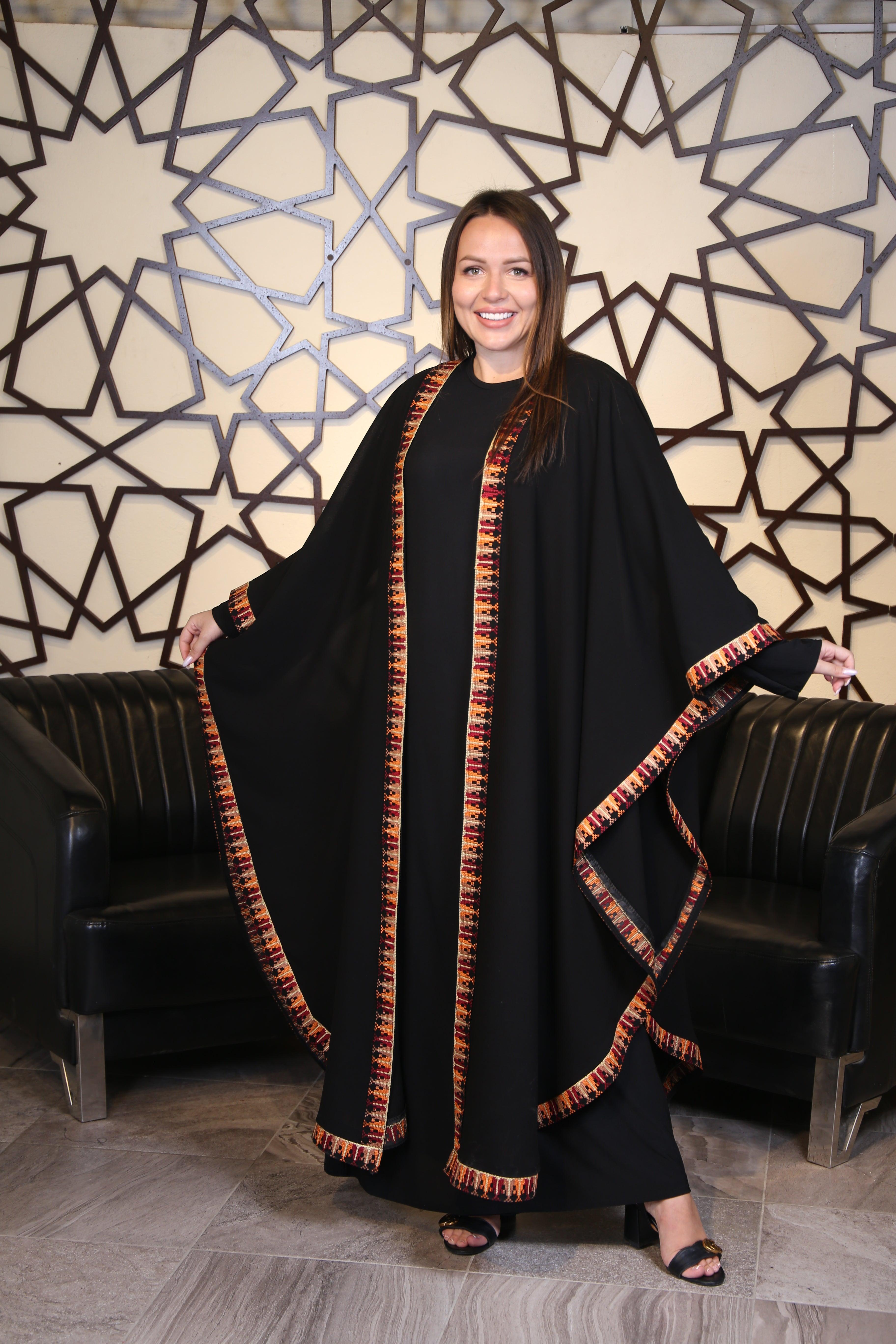 Palestinian Bisht - (2 piece) Embroidered Palestinian style Bisht/Abay ...