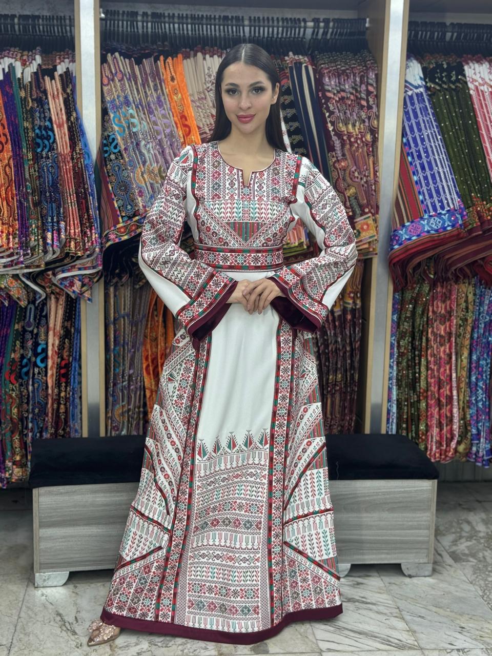 (Limited edition) - Embroidered Palestinian style Thobe for women ...