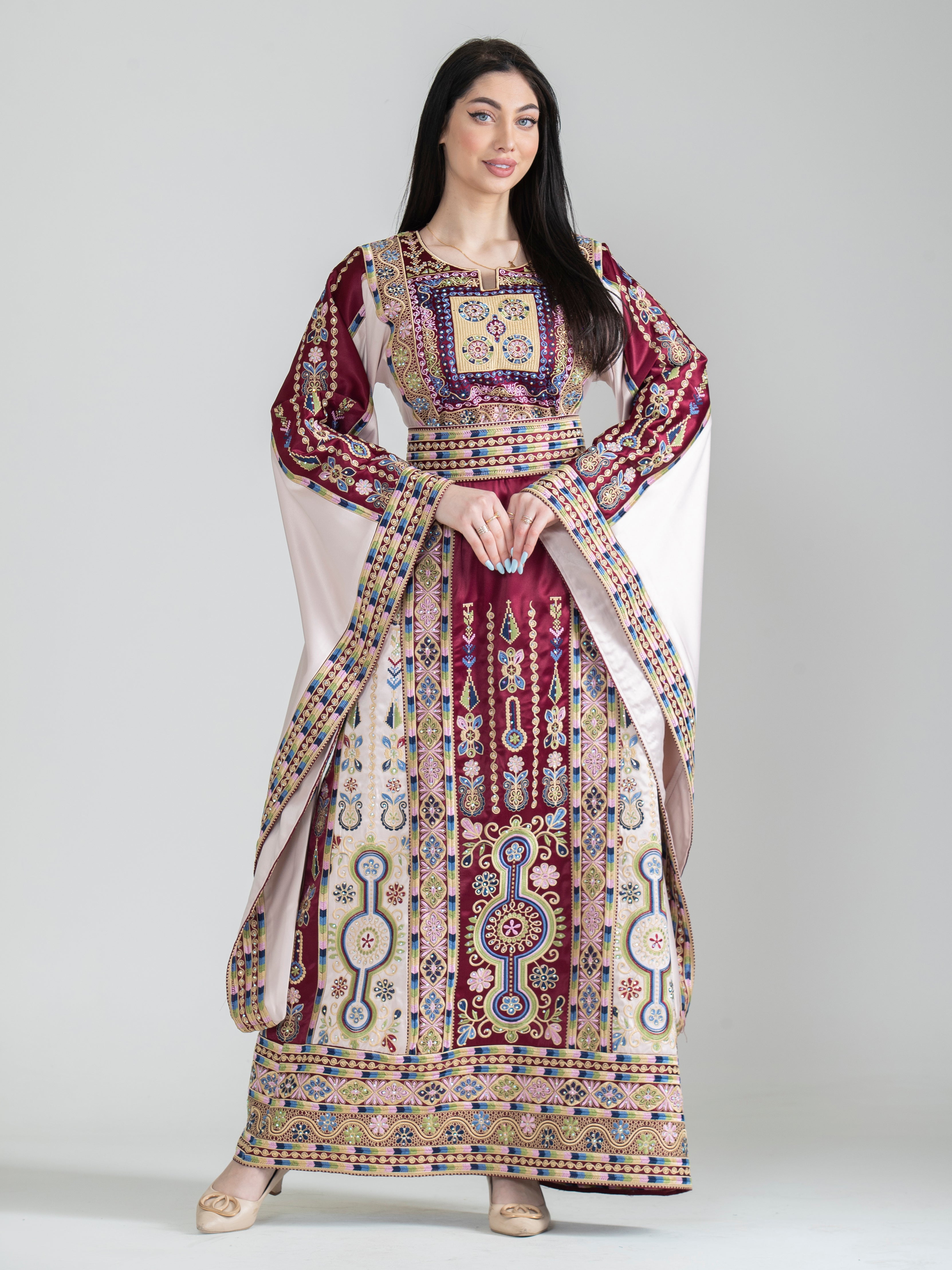 Al Malika Thobe - High Quality Embroidered Palestinian Thobe/Dress ...