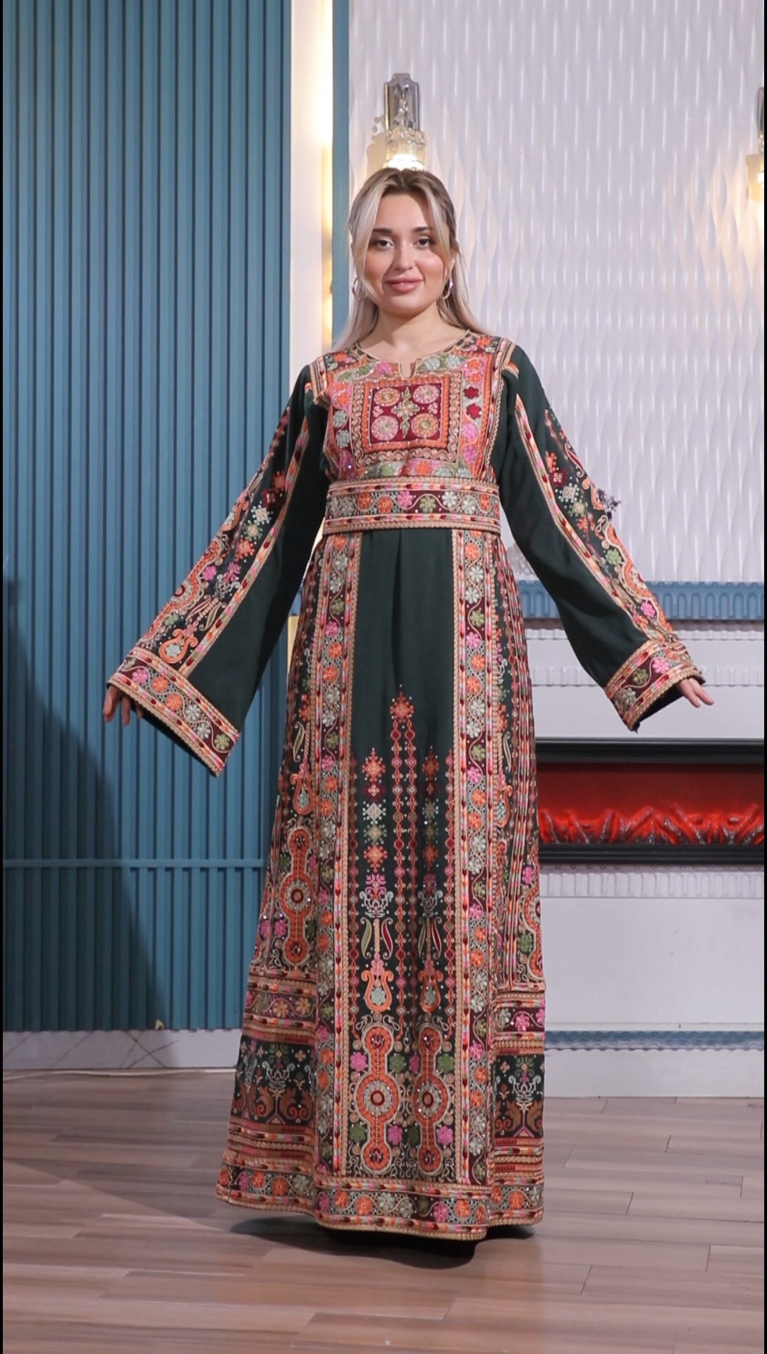 (Limited edition) - Embroidered Palestinian style Thobe for women ...