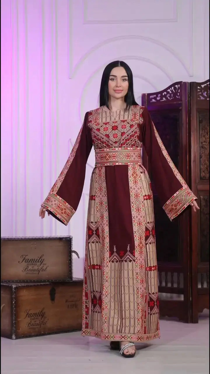 (Limited edition) - Embroidered Palestinian style Thobe for women ...