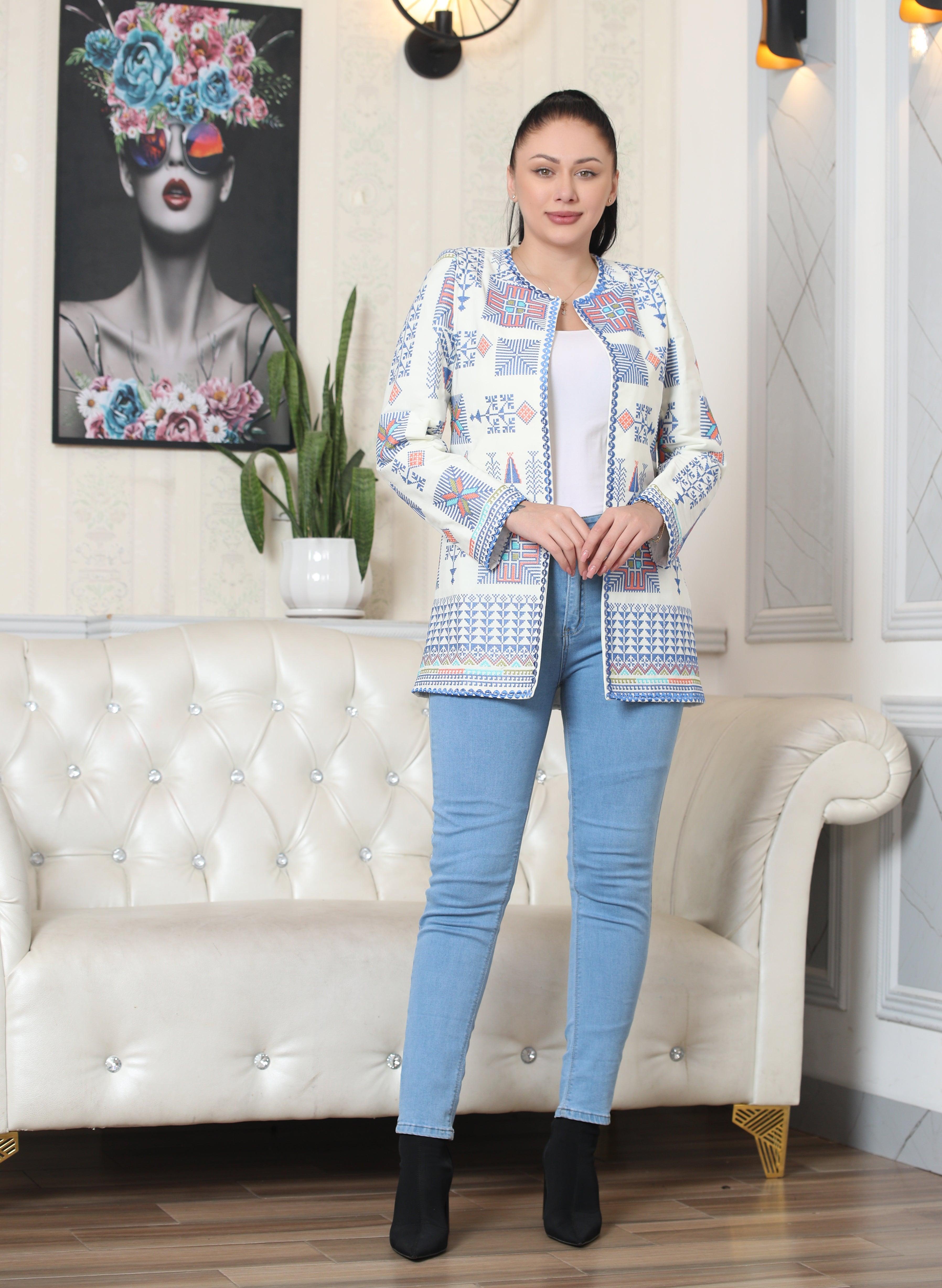 Embroidered Elegant Jacket - Palestinian / Jordanian Traditional style ...